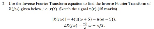 please show the steps onhow to calculate the inverse fourier ...