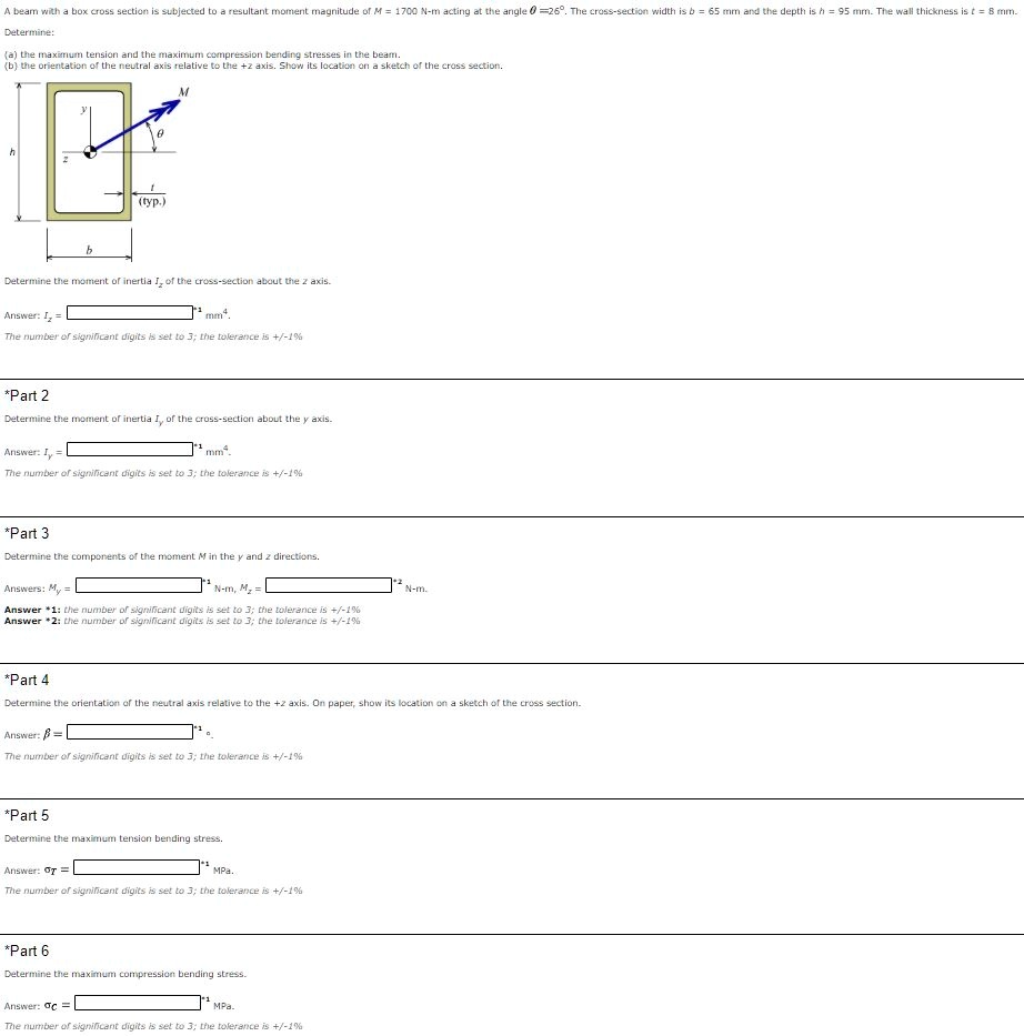 SOLVED: The moment magnitude of M = 1700 N-m acting at the angle Î ...