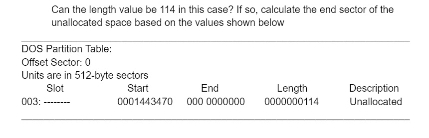 SOLVED: Can the length value be 114 in this case? If so, calculate the ...