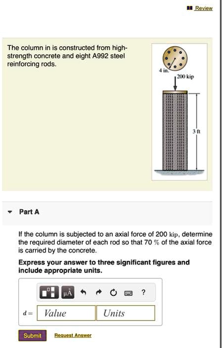 The column in is constructed from high-strength concrete and eight A992 ...