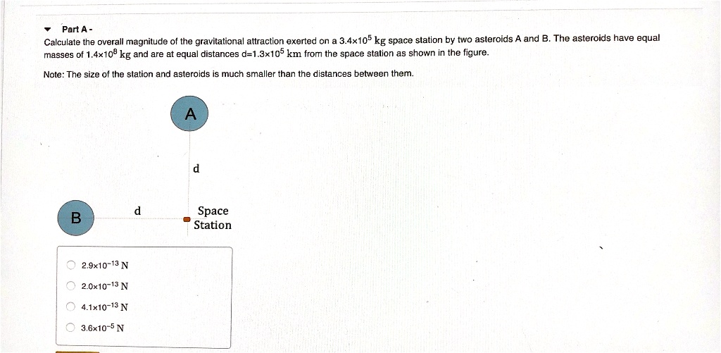 Solved Part A Calculate The Overall Magnitude Of The Gravitational