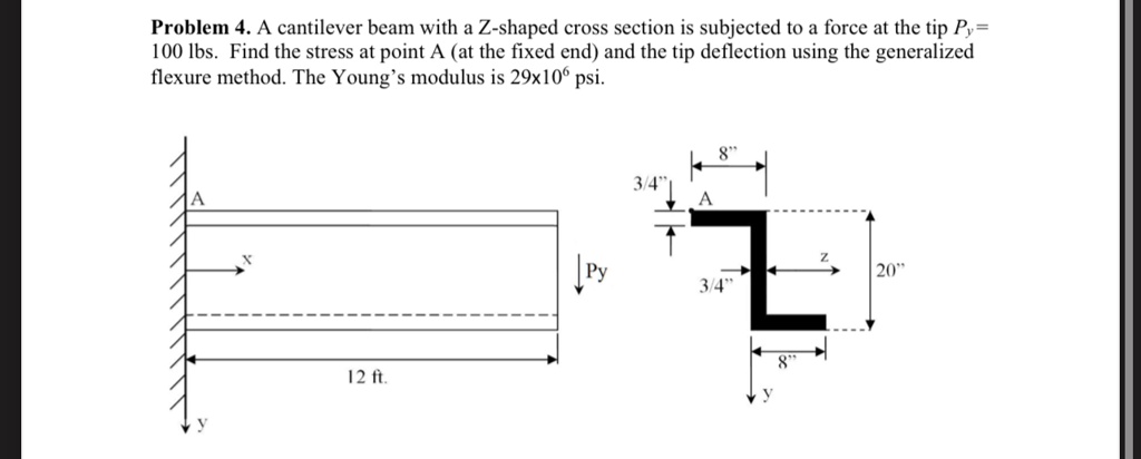 [GET ANSWER] problem 4 a cantilever beam with a z shaped cross section ...