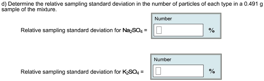 SOLVED: Determine the relative sampling standard deviation in the ...