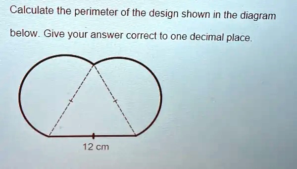 Calculate the perimeter of the design shown in the diagram below. Give ...