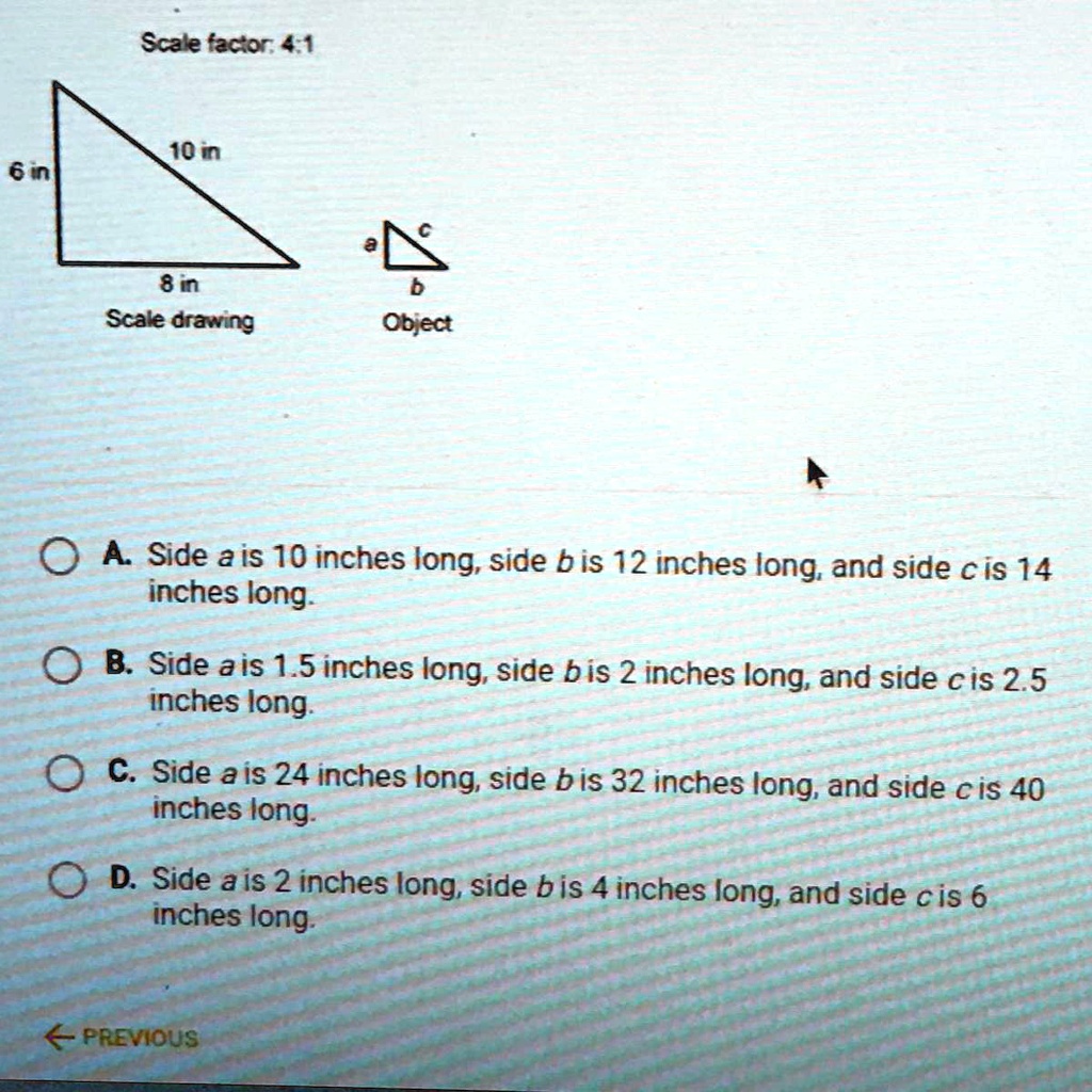 SOLVED: 'Use the given scale factor and the side lengths of the scale ...