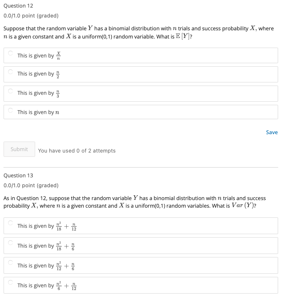 Get Answer Question 12 00 10 Point Graded Suppose That The Random Variable Y Has A 