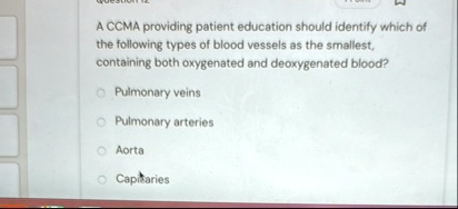 a ccma providing patient education should identify which of the ...