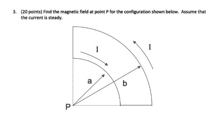 SOLVED: (20 points) Find the magnetic field at point for the ...