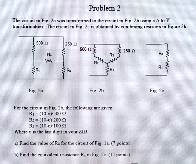 Problem 2 The circuit in Fig. 2a was transformed to the circuit in Fig ...