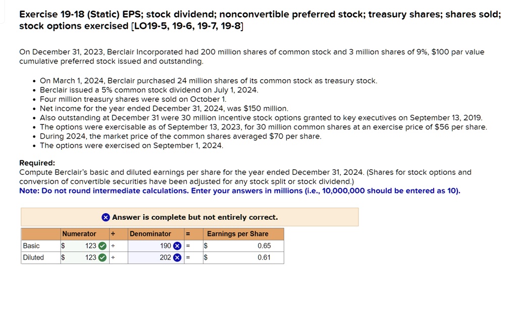 SOLVED: On December 31, 2023, Berclair Incorporated had 200 million ...
