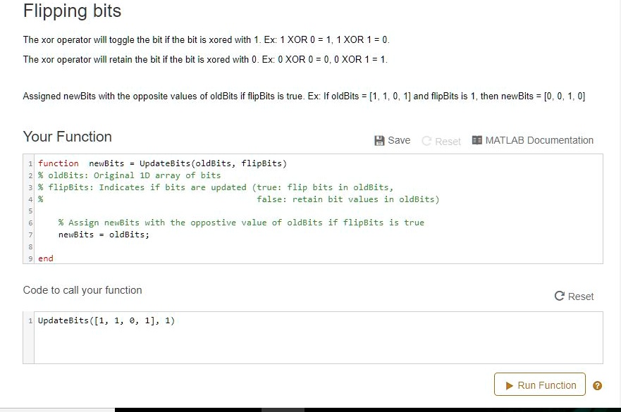 SOLVED: Flipping bits The XOR operator will toggle the bit if the bit ...