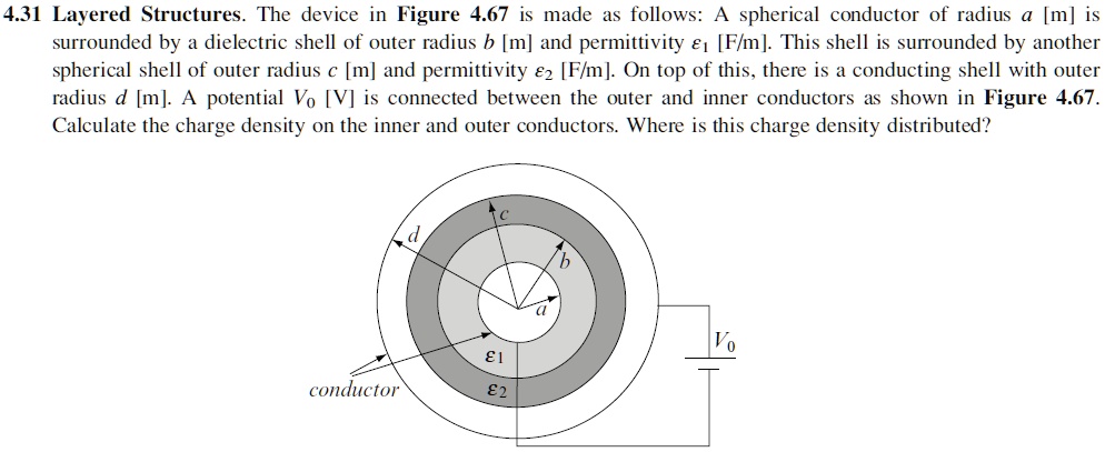 SOLVED: 4.31 Layered Structures. The device in Figure 4.67 is made as ...