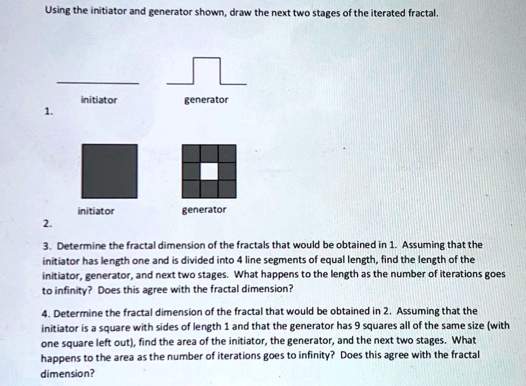 Solved Using The Initiator And Generator Shown Draw The Next Two