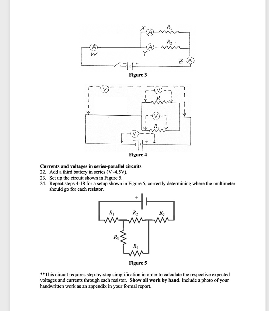 SOLVED: Figure 3 Figure Currents and voltages in series-parallel ...
