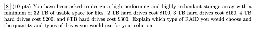 SOLVED: You have been asked to design a high-performing and highly ...