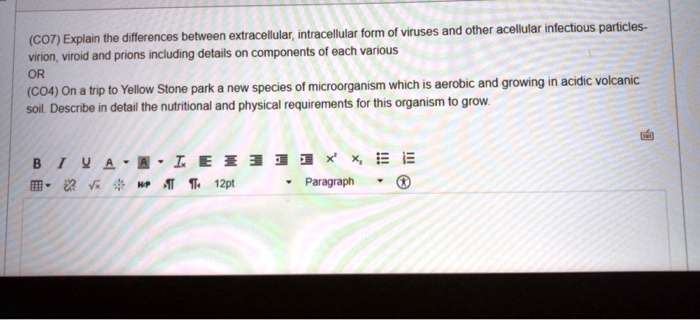 SOLVED: differences between extracellular; intracellular form of ...