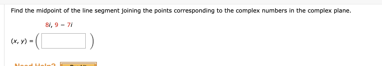 SOLVED: Find the midpoint of the line segment joining the points ...