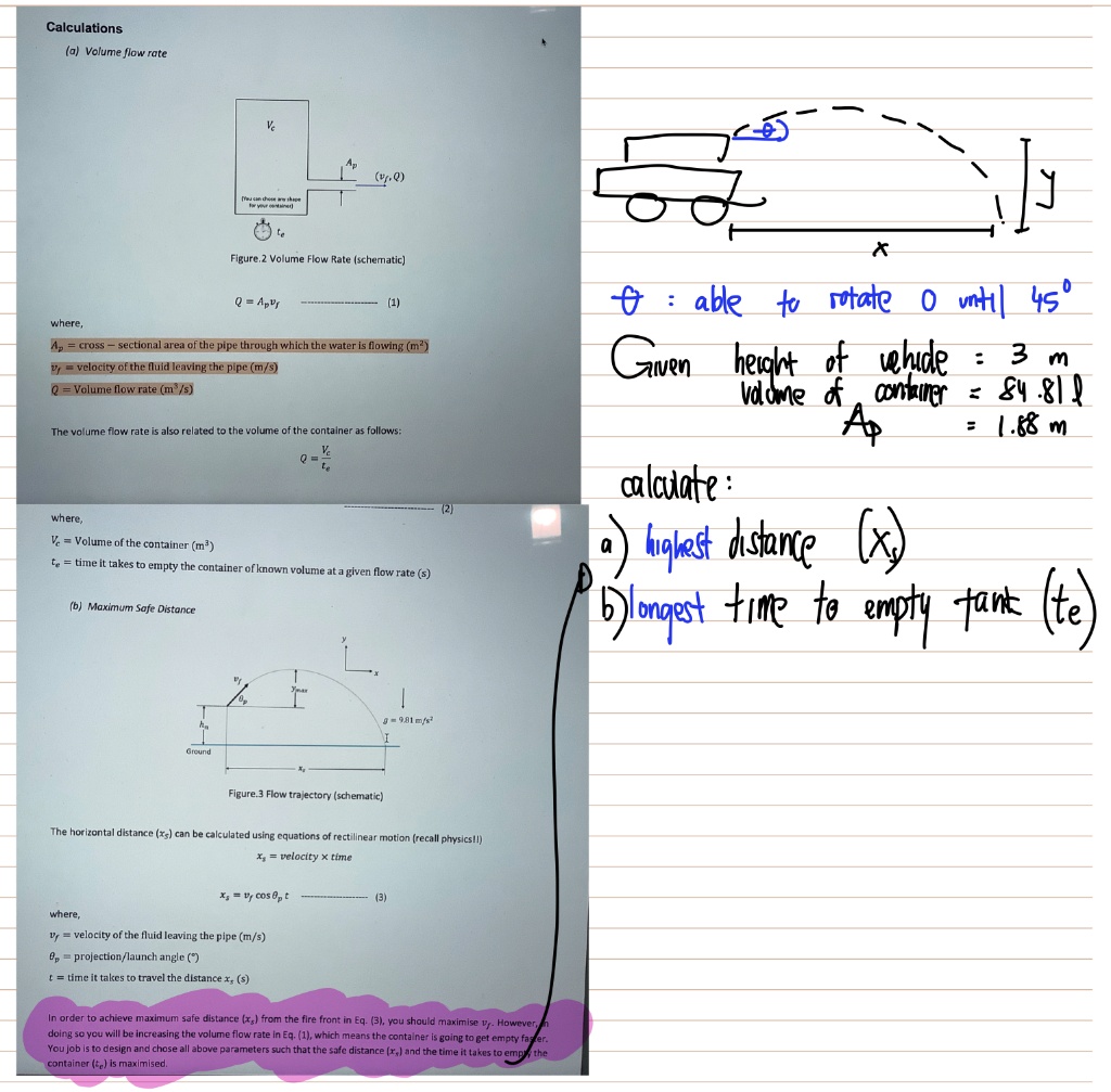 SOLVED: Title: Calculations for Volume Flow Rate Figure 2: Volume Flow ...