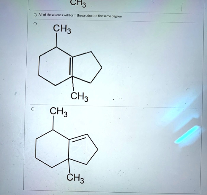SOLVED: All of the alkenes will form the product to the same degree ...