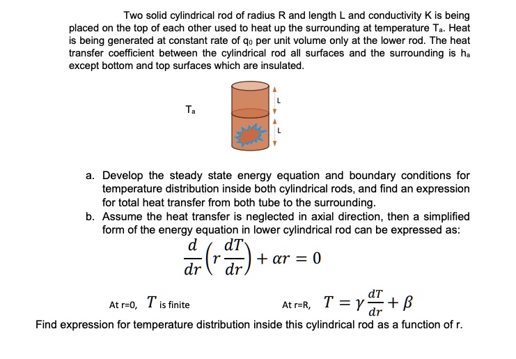 SOLVED: Two solid cylindrical rod of radius R and length L and ...