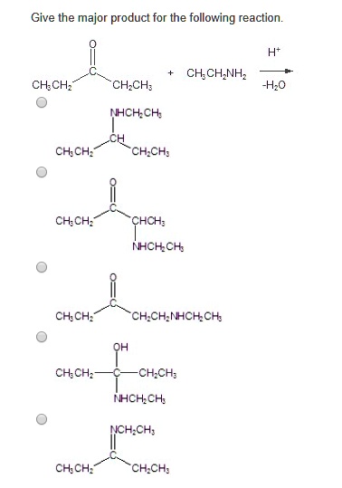 give the major product for the following reaction chchnhz o chch ch ch ...