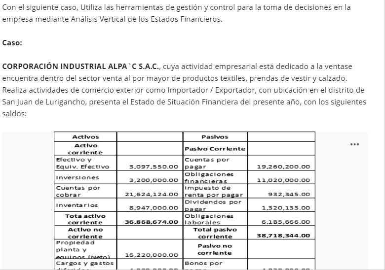 SOLVED: pueden abrir las imagenes? Con el siguiente caso, Utiliza las herramientas de gestión y ...