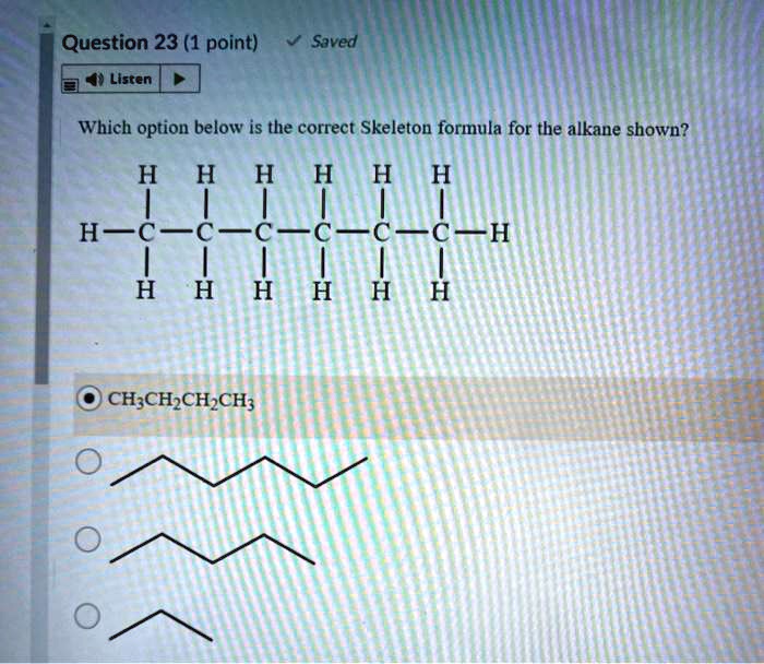 SOLVED: Question 23 (1 point) Listen Saved Which option below is the ...