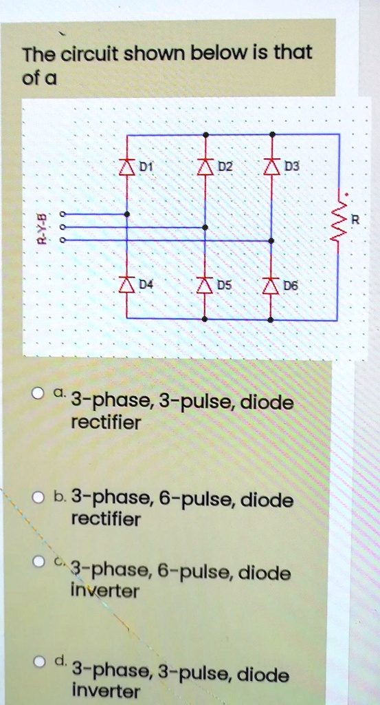 SOLVED: The circuit shown below is that of a D- DS DS a. 3-phase, 3 ...