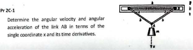SOLVED: Determine the angular velocity and angular acceleration of the ...