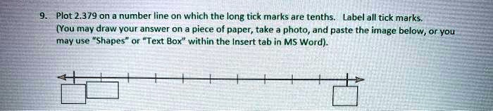 SOLVED: Plot 2.379 on number line on which the long tick marks are ...