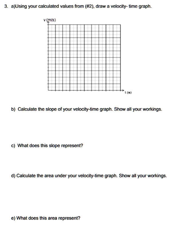 ajusing your calculated values from 2 draw a velocity time graph ms ...