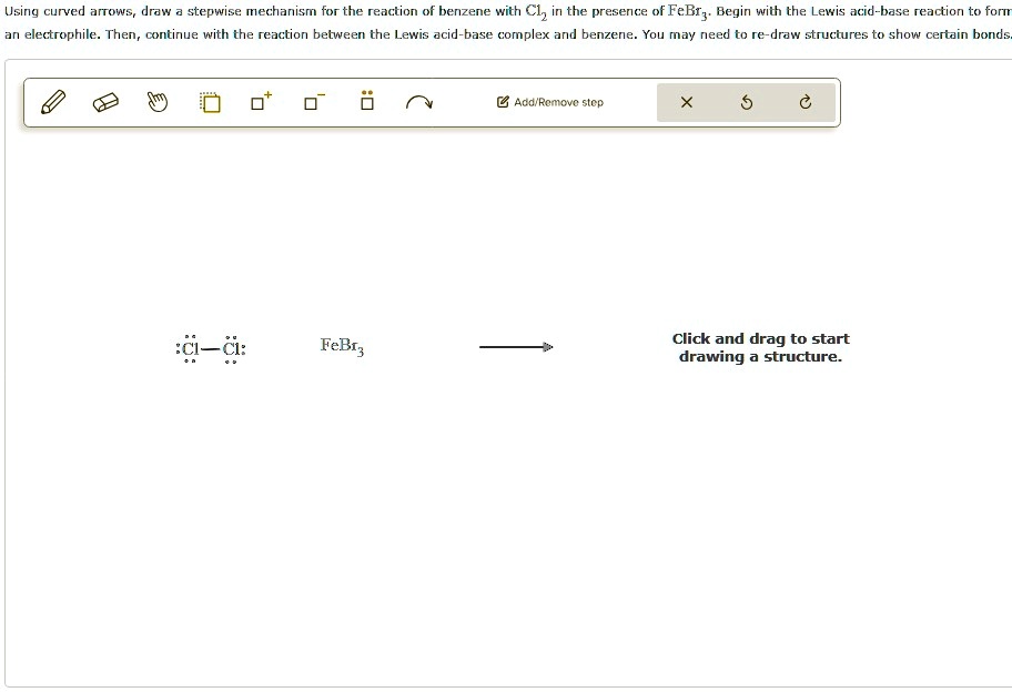 using curved arrows draw a stepwise mechanism for the reaction of ...
