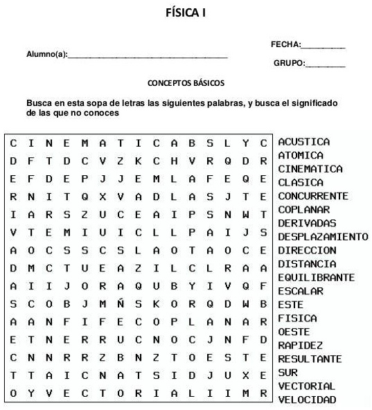 SOLVED: Resuelve estas sopas de letras FíSICA FECHA: Alumno(a GRUPO ... SOLVED: Resuelve estas sopas de letras FíSICA FECHA: Alumno(a GRUPO ...
