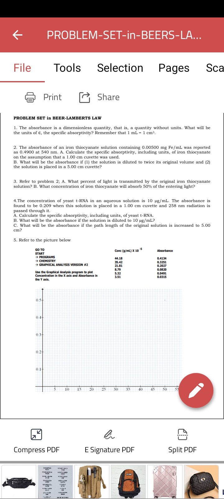 SOLVED: PROBLEM-SET-in-BEERS-LA... File Tools Selection Pages Sca Print [r⃗ Share PROBLEM SET in ...