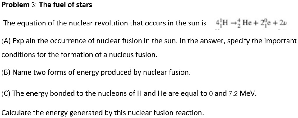 Nuclear Fusion Reaction Equation In Sun