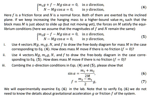SOLVED: (m19 + f - Mg sin a = 0, in x direction; Mg cos Î¸ in y ...