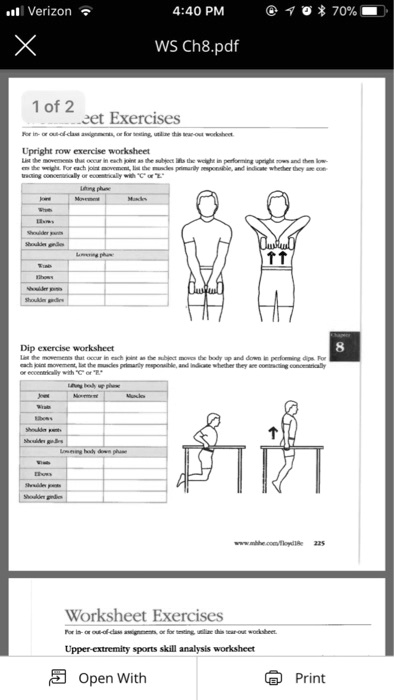SOLVED: Verizon 4:40 PM WS Ch8.pdf 1 of 2 Exercise Exercises Upright ...