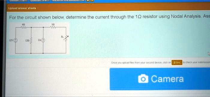 SOLVED: For the circuit shown below, determine the current through the 1 ohm resistor using ...