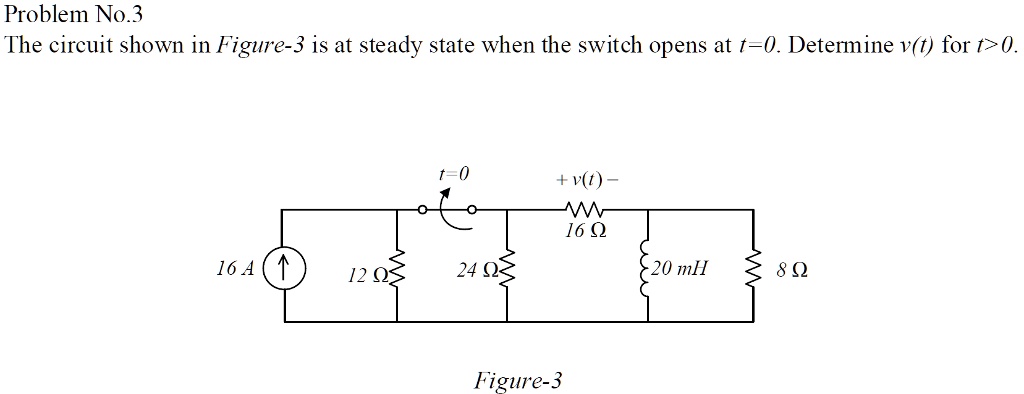 Solved Problem No 3 The Circuit Shown In Figure 3 Is At Steady State