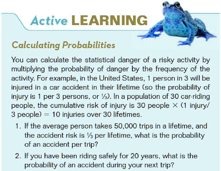 SOLVED: Active LEARNING Calculating Probabilities You can calculate the ...