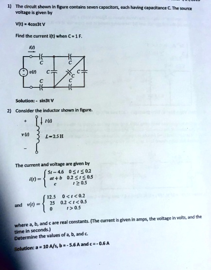 SOLVED: The circuit shown in the figure contains seven capacitors, each having capacitance C ...