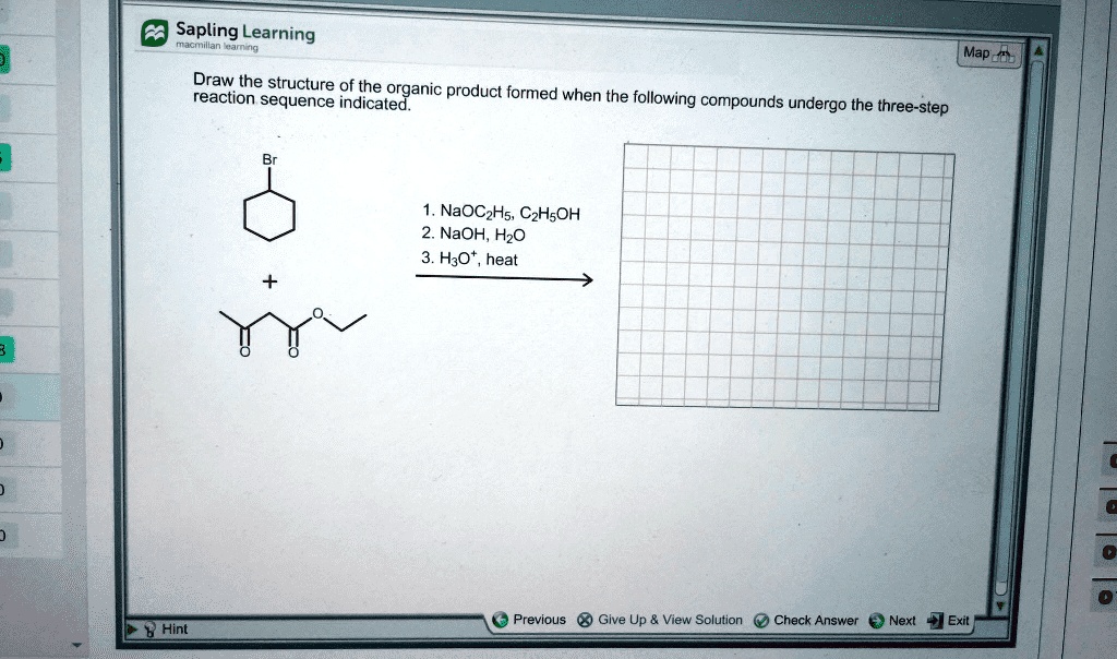 Draw The Structure Of The Organic Product Formed When The Following Compounds Undergo The Three