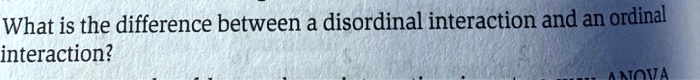 Solved What Is The Difference Between A Disordinal Interaction And An