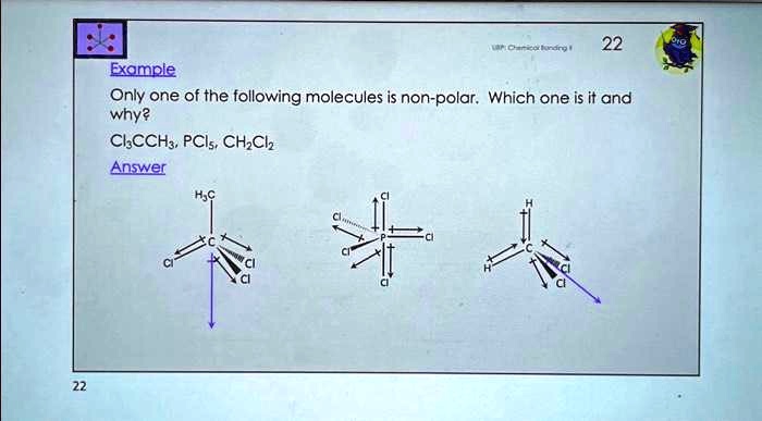 SOLVED: 22 Cl3CCH3, PCl5, CH2Cl2 Answer URP: Chemical Bonding II ...