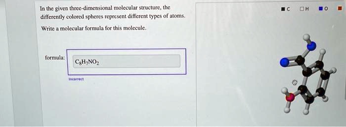 in the given three dimensional molecular structure the differently ...
