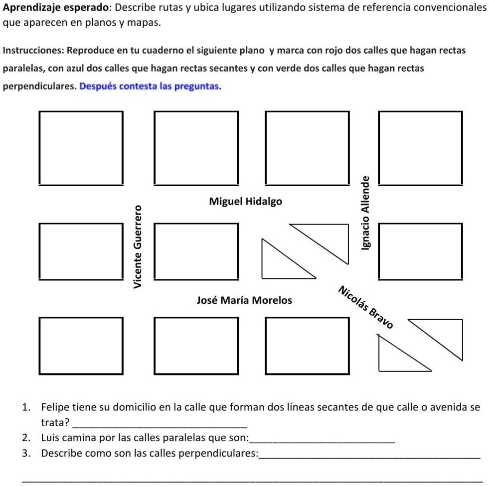SOLVED: Ayudaaa:( Porfavoooor Aprendizaje esperado: Describe rutas y ...