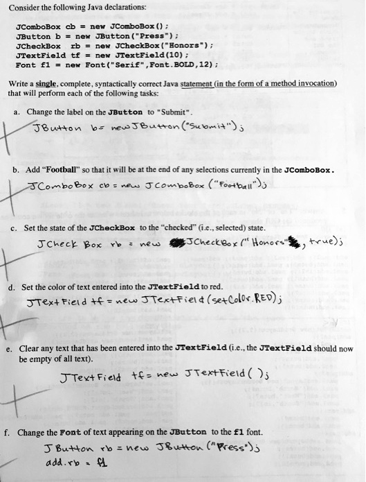 Solved For Java Can Someone Help Me Understand What The Questions Were Asking For Consider