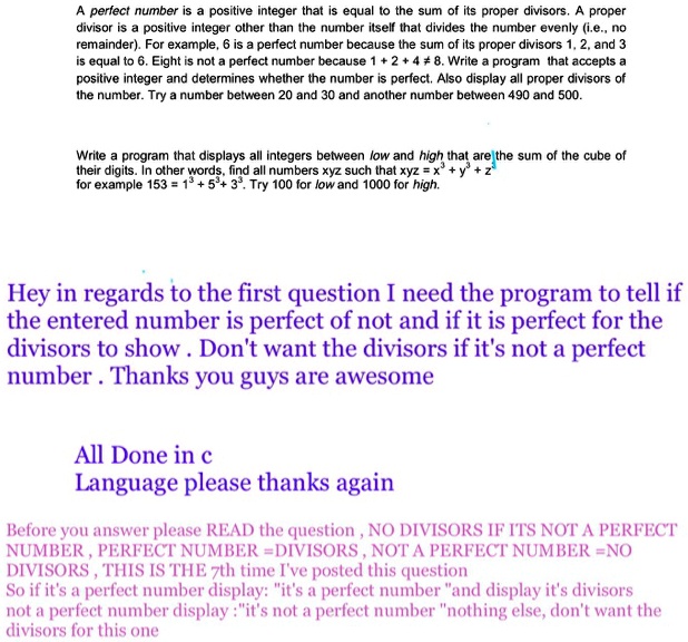a perfect number is a positive integer that is equal to the sum of its proper divisorsa proper ...