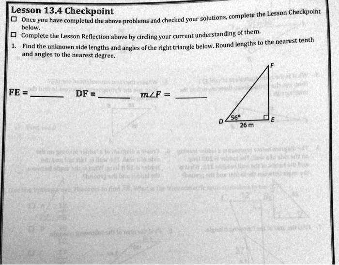 SOLVED: Lesson 13.4 Checkpoint the Lesson Checkpoint Once you have completed the above problems ...