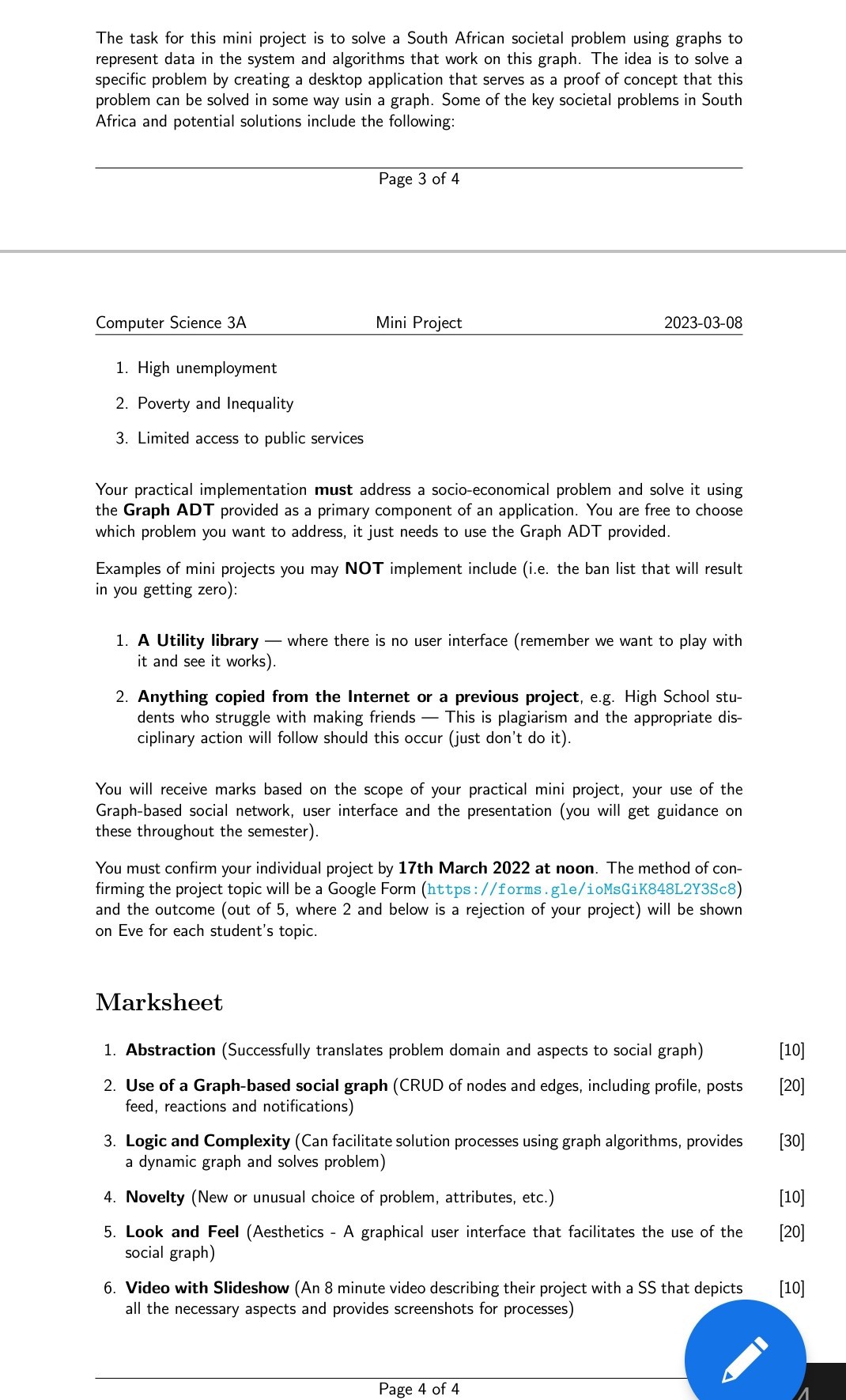 SOLVED: The task for this mini project is to solve a South African ...